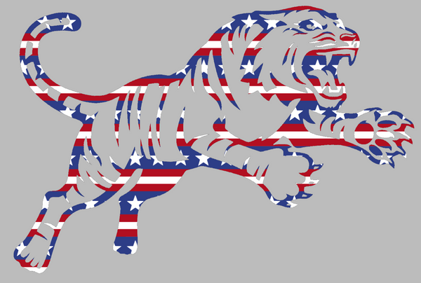 RIT Tigers Team Logo Stars & Stripes American Flag Vinyl Decal ...