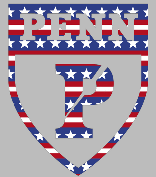 Penn Quakers Team Logo Stars & Stripes American Flag Vinyl Decal ...