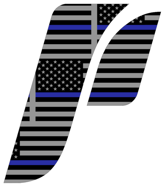 Portland Pilots Team Logo Thin Blue Line American Flag Vinyl Decal ...