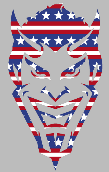 Northwestern State Demons Mascot Logo Stars & Stripes Flag Vinyl Decal ...