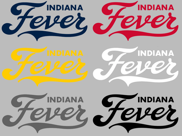 Indiana Fever Team Name Logo Premium Vinyl Decal PICK COLOR & SIZE ...