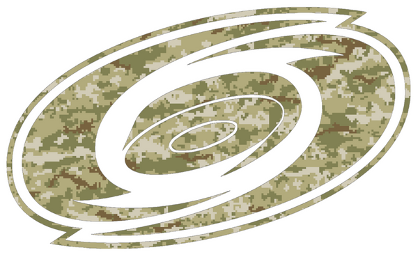 Carolina Hurricanes Team Logo Salute to Service Camouflage Camo Decal ...