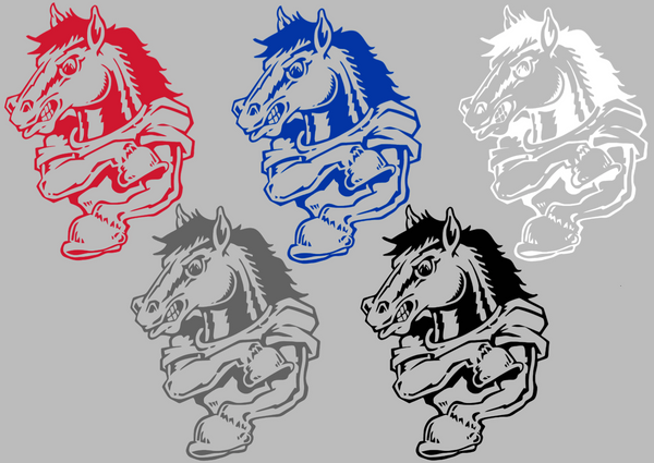 SMU Mustangs Retro Throwback Logo Vinyl Decal PICK COLOR & SIZE ...