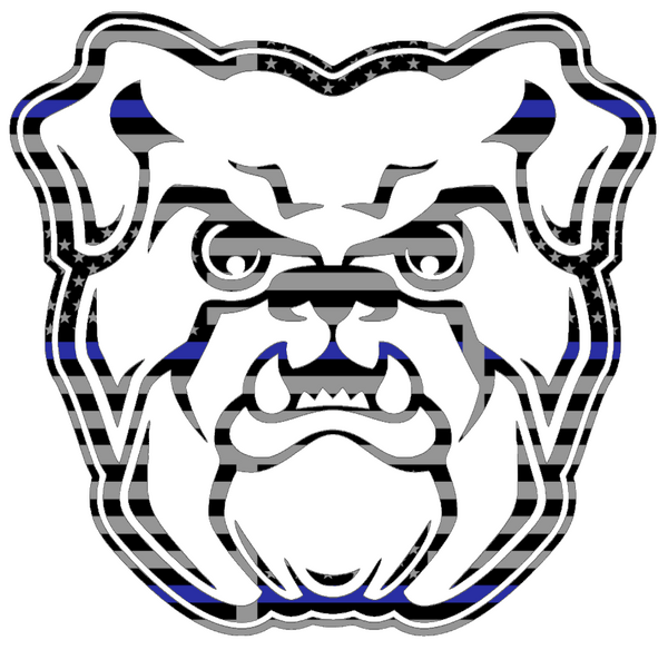 Butler Bulldogs Team Logo Thin Blue Line American Flag Vinyl Decal ...