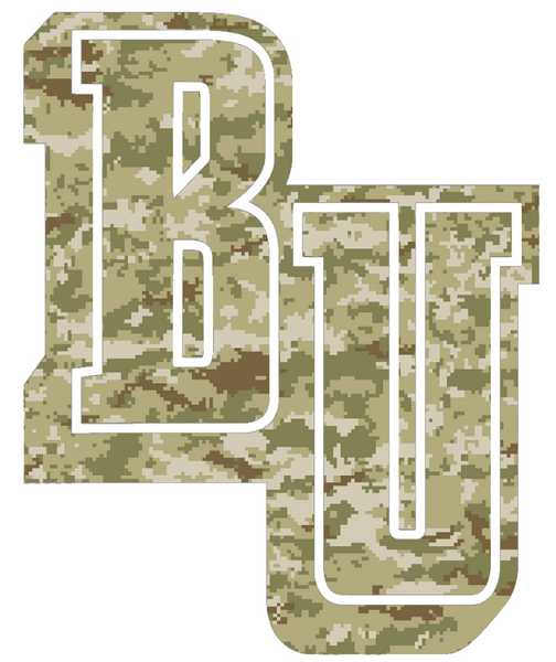 Belmont Bruins BU Logo Salute to Service Camouflage Camo Vinyl Decal ...