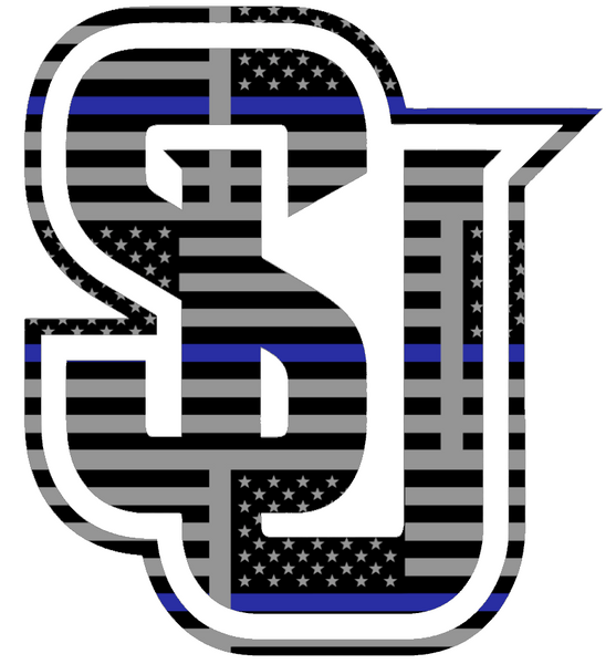 Seattle Redhawks Team Logo Thin Blue Line American Flag Vinyl Decal ...