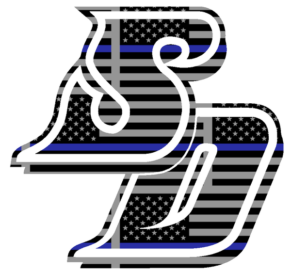 San Diego Toreros Team Logo Thin Blue Line American Flag Vinyl Decal ...