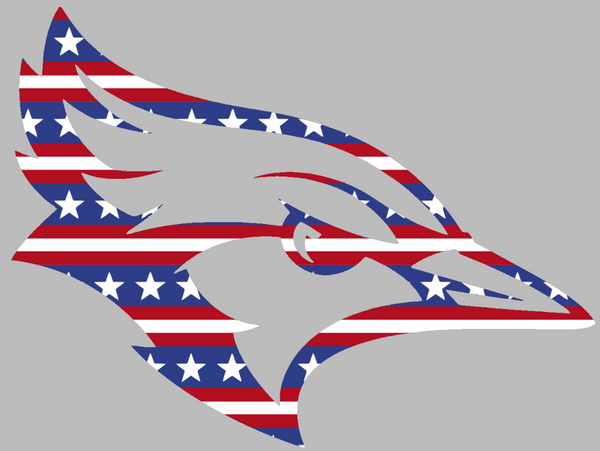Creighton Blue Jays Mascot Logo Stars & Stripes USA Flag Vinyl Decal ...