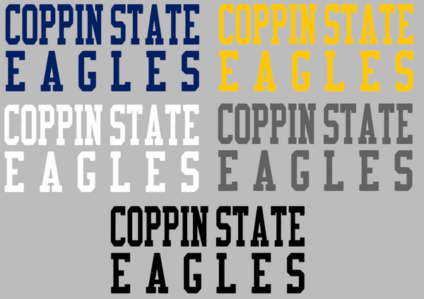 Coppin State Eagles Team Name Logo Premium Vinyl Decal PICK COLOR SIZE ...