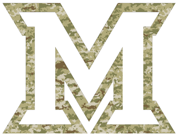 Miami Ohio Redhawks Team Logo Salute to Service Camouflage Vinyl Decal ...