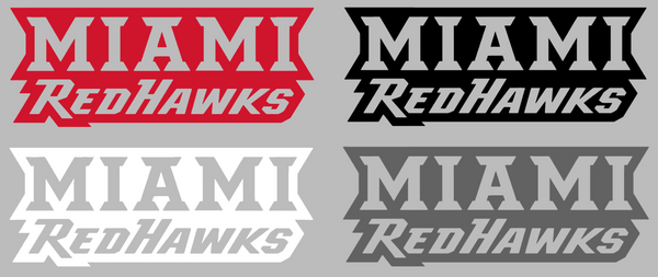 Miami Ohio Redhawks Team Name Logo Premium Vinyl Decal PICK COLOR SIZE ...