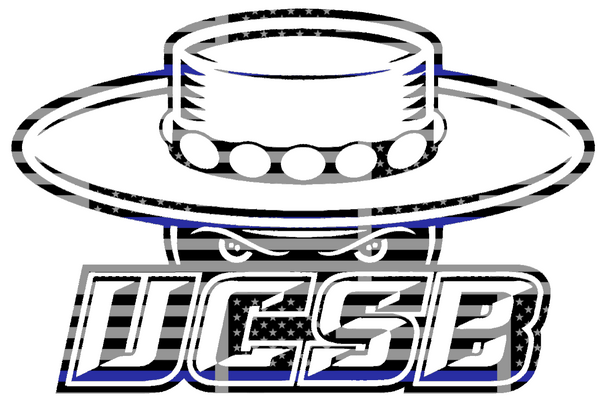 UCSB Gauchos Team Logo Thin Blue Line American Flag Vinyl Decal ...