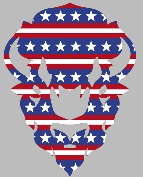 Howard Bison Team Logo Stars & Stripes American Flag Vinyl Decal ...