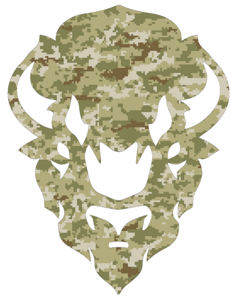 Howard Bison Team Logo Salute to Service Camouflage Camo Vinyl Decal ...