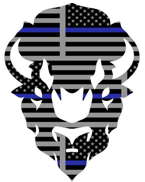 Howard Bison Team Logo Thin Blue Line American Flag Vinyl Decal ...