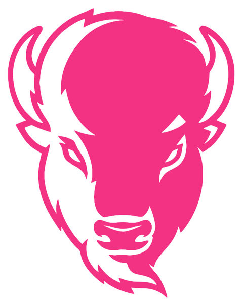 Lipscomb Bison HOT PINK Mascot Logo Premium Vinyl Decal PICK SIZE ...