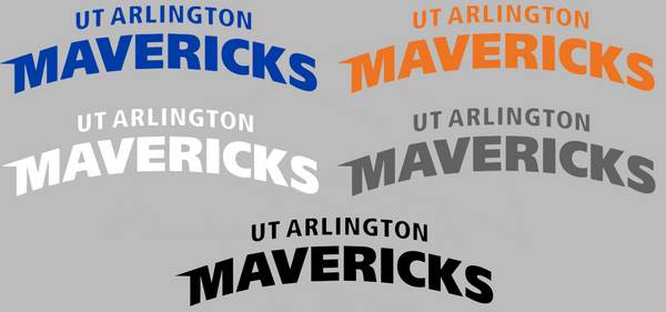 Texas Arlington Mavericks Team Name Logo Vinyl Decal PICK COLOR & SIZE ...