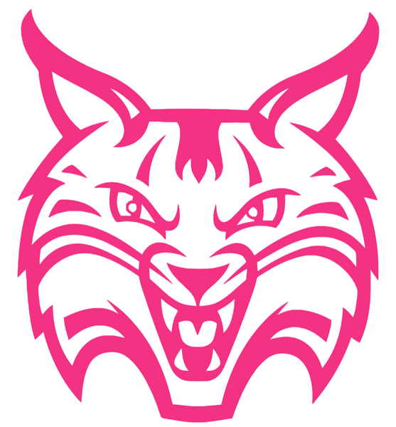 Quinnipiac Bobcats HOT PINK Team Logo Premium Vinyl Decal PICK SIZE ...
