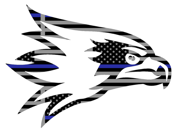 SE Missouri State Redhawks Team Logo Thin Blue Line Flag Vinyl Decal ...