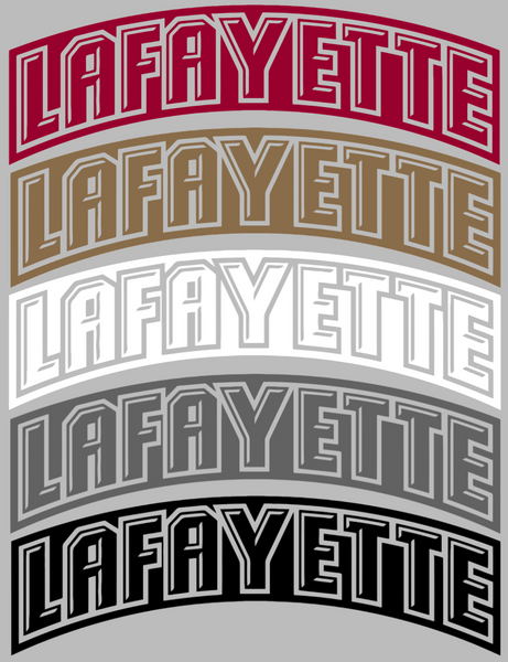 Lafayette Leopards Team Name Logo Premium Vinyl Decal PICK COLOR SIZE ...