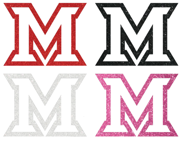 Miami Ohio Redhawks Metallic Sparkle Team Logo Decal PICK COLOR & SIZE ...