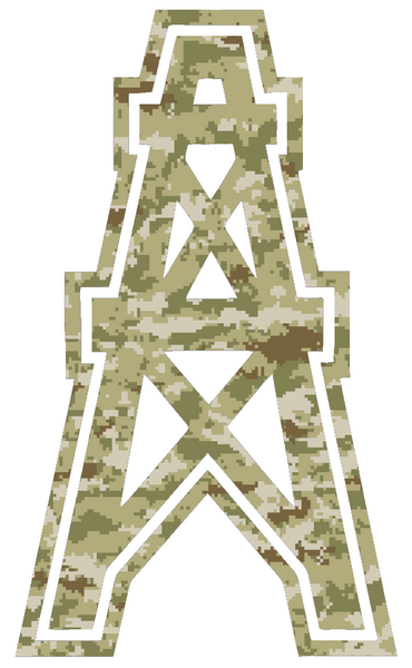 Houston Oilers Retro Team Logo Salute Camouflage Camo Vinyl Decal ...