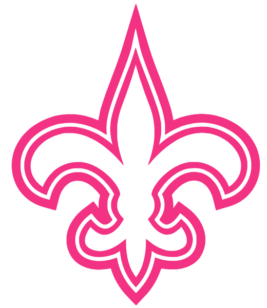 New Orleans Saints HOT PINK Team Logo Premium Vinyl Decal PICK SIZE ...