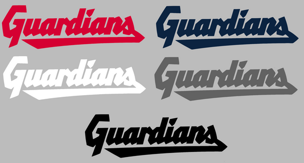 Cleveland Guardians Team Name Logo Premium Vinyl Decal PICK COLOR SIZE ...