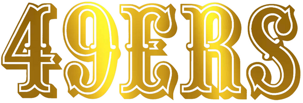 San Francisco 49ers Gold Chrome Mirror Retro Throwback Logo Decal ...