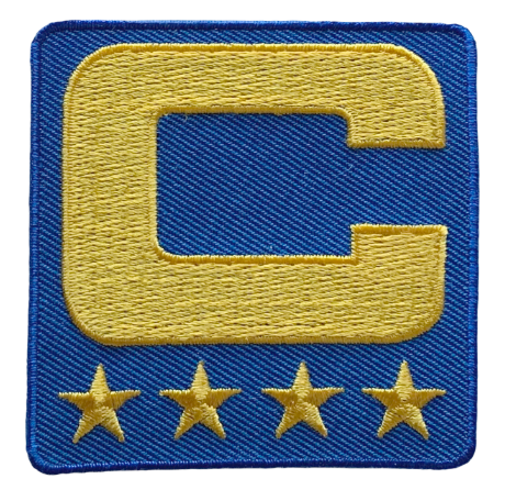 2025 Royal Blue Captain C Patch w/ Stars Iron On Football Jersey ...