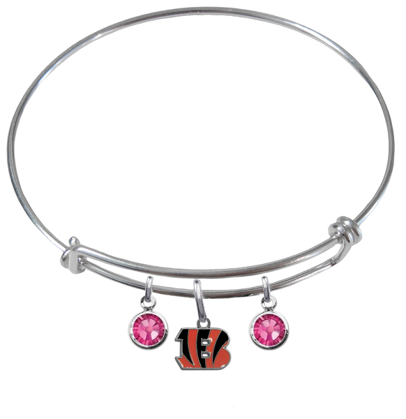 Cincinnati Bengals Expandable Wire Bangle Charm Bracelet ...