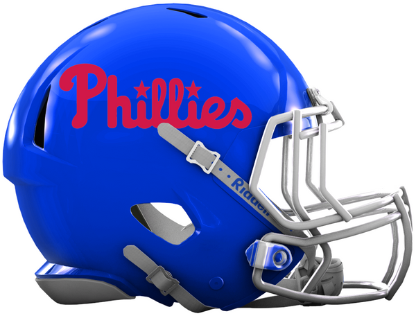 Philadelphia Phillies Custom Concept Blue Mini Speed Football Helmet ...