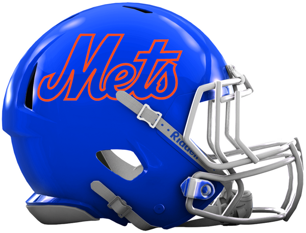 New York Mets Custom Concept Blue Mini Riddell Speed Football Helmet ...